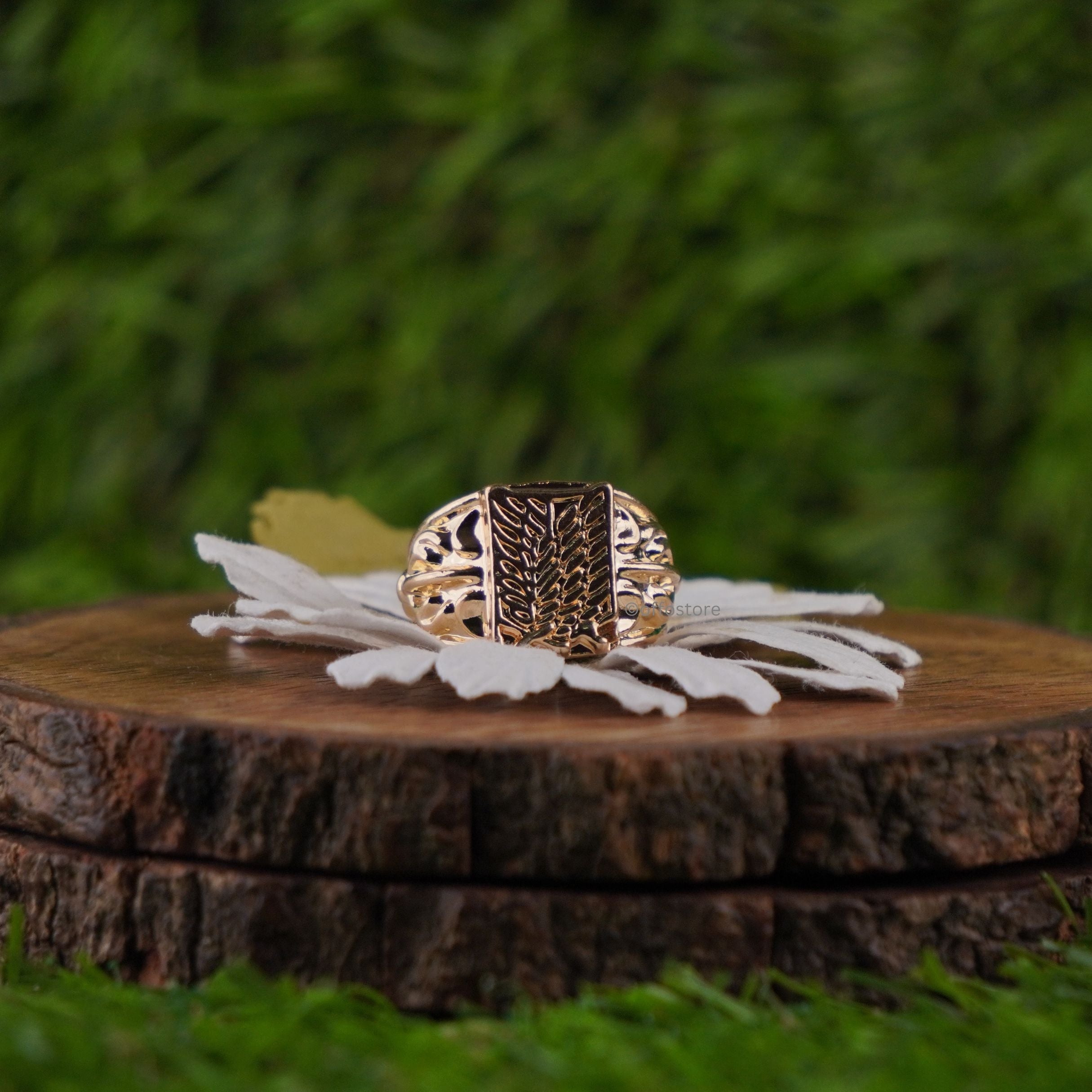 Attack On Titan Anime Wings Of Freedom Ring Gold – Wholesy.CO